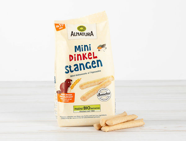 Bio Mini Dinkel Stangen, 80g von Alnatura liefern lassen