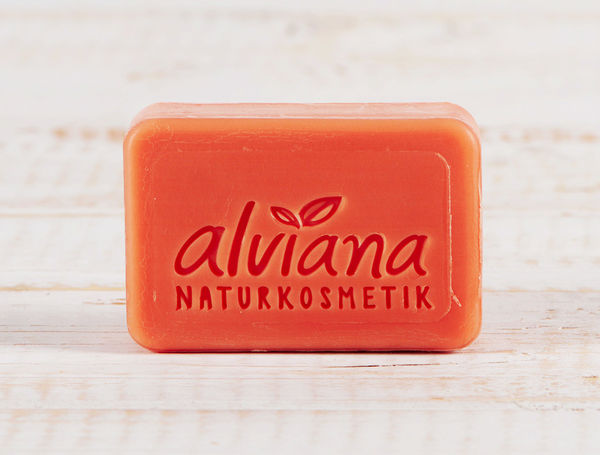 Have the Solid Soap with pomegranate from Alviana delivered