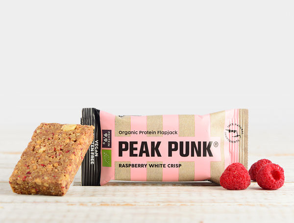 Have the Bio Protein Bar Raspberry White Crisp delivered from Peak Punk