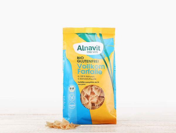 Bio Vollkorn Farfalle, 250g von Alnavit schnell liefern lassen!