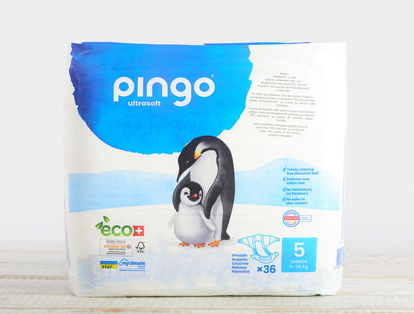 Have Pingo diapers size 5 (12-25kg), 36 pcs from Hyga delivered