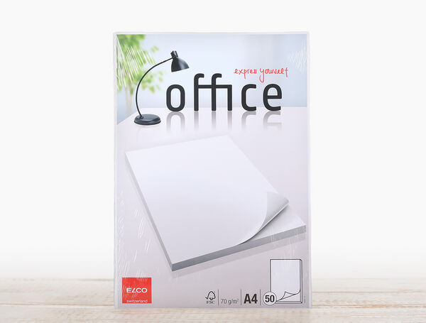 Office Writing Pad A4 blank, 50 sheets from Elco delivered