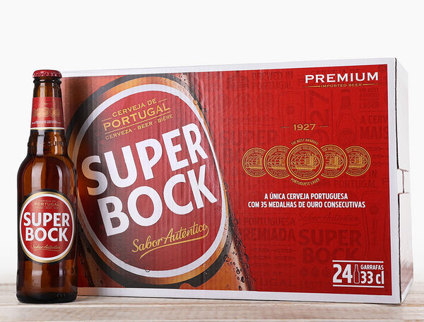 Original Lager Bier, 24x33cl von Super Bock liefern lassen