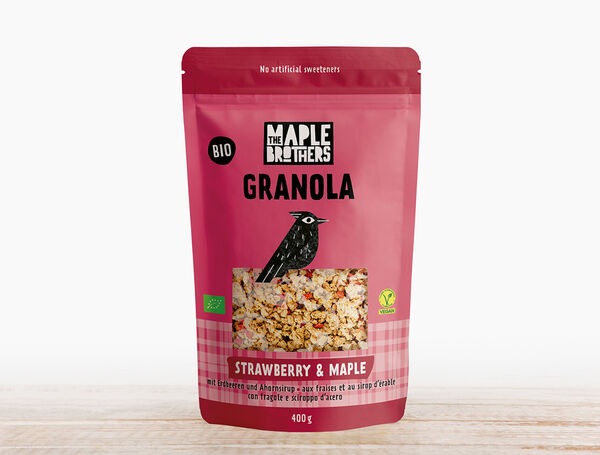 Have the Bio Granola Strawberry Maple from Maple Brothers delivered