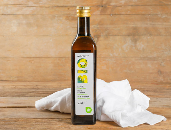 Bio Rapsöl kaltgepresst, 0.5l von Manor Bio liefern lassen