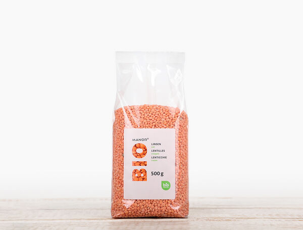 Bio Lentilles rouges, 500g de Manor directement chez vous
