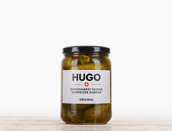 Schweizer Gurken eingelegt, 430g von Hugo liefern lassen