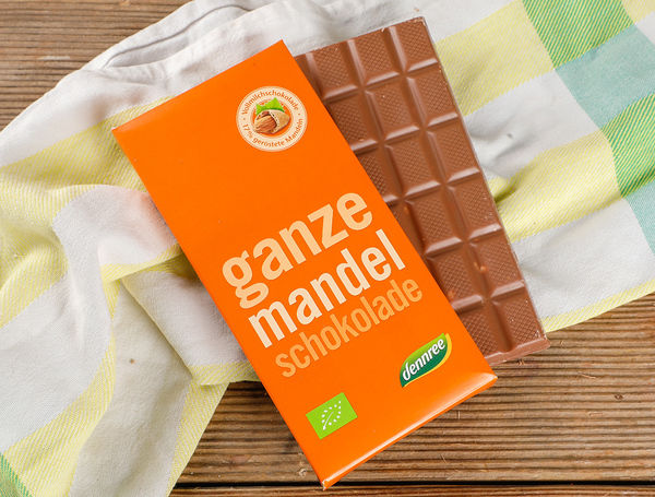 Have delivered Milk Chocolate with Almonds, 100g from dennree