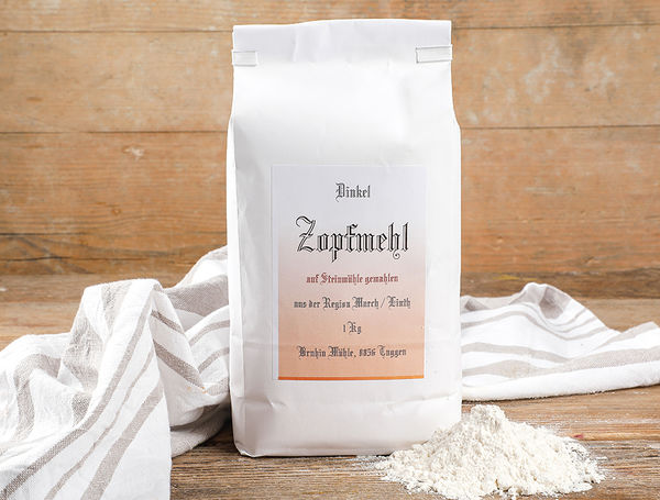 Dinkel Zopfmehl von Bruhin Mühle schnell liefern lassen