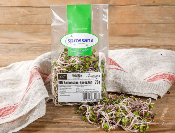 Bio Sprossen Radieschen, 70g von Sprossana liefern lassen