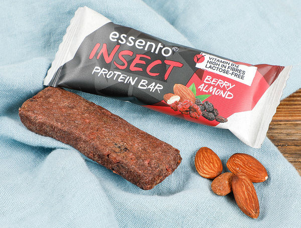 Have the Insect Bar Berry Almond from Essento delivered