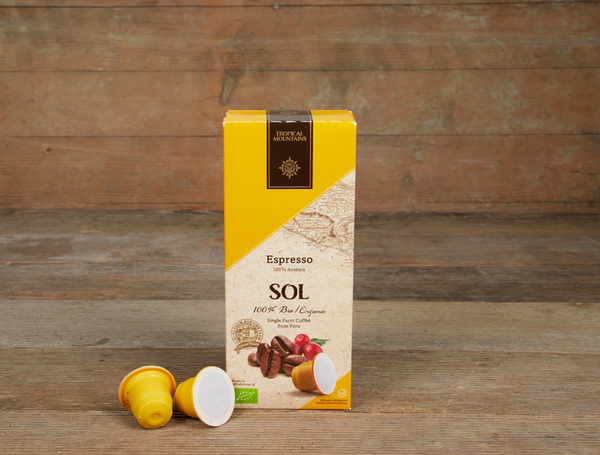 Bio Kaffee-Kapseln Sol Espresso, 10 Stück, 59g