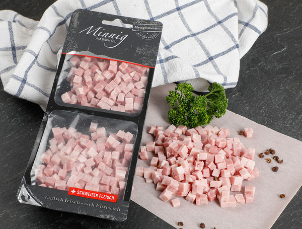 Have the Ham Cubes, 2 pack, 150g from Minnig Metzgerei delivered