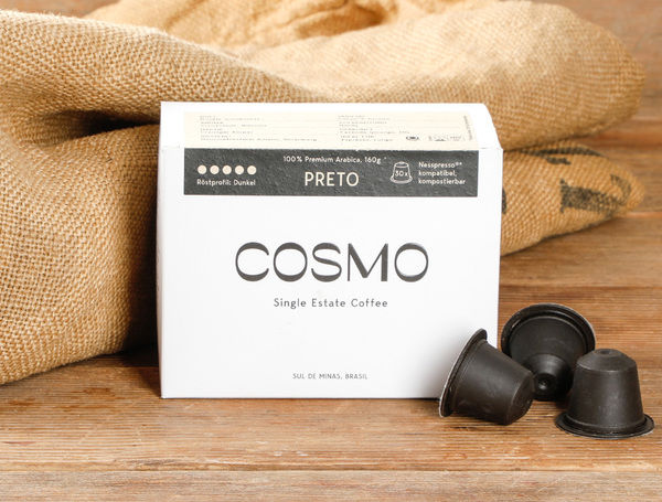 Have the Coffee Capsules "Preto", 30 Capsules from Cosmo delivered